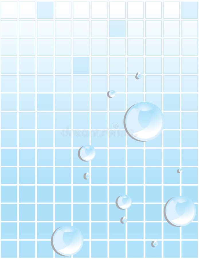 Blue Tile Water Droplet Background 1 Stock Illustration - Illustration ...