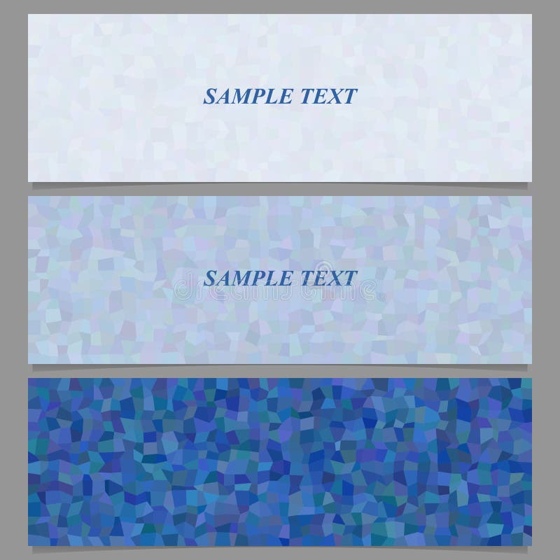 Blue Tiled Rectangle Pattern Banner Design Set Stock Vector ...