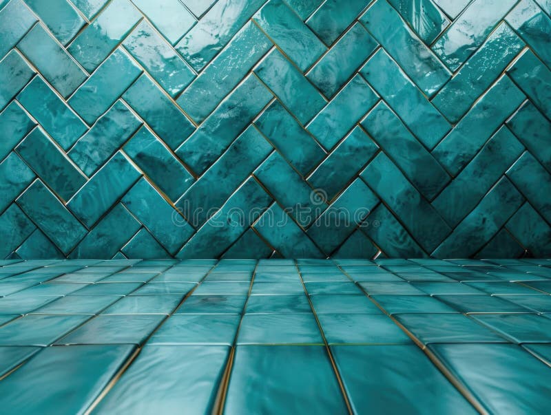Blue Tiled Room stock image. Image of comfortable, space - 383330585