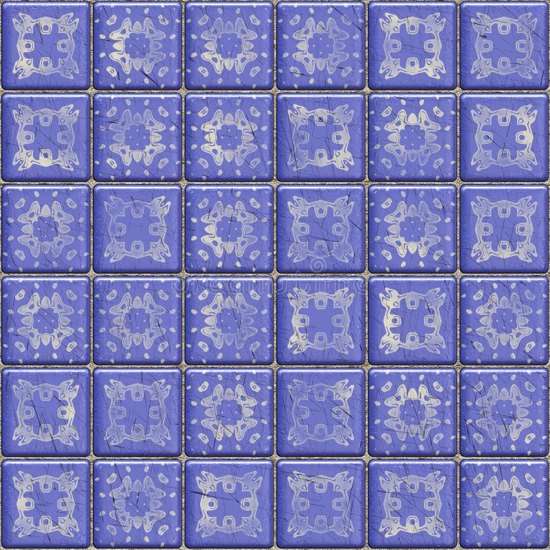 Blue Tiles Background, Old Fasion Retro Azulejo Mosaic Tile, Vintage ...