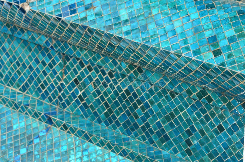 Blue Tiles in an Abstract Pattern Stock Image - Image of diagonal ...