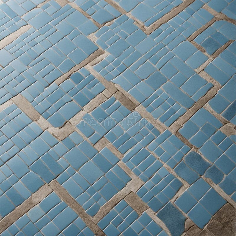 Blue Tiles Background _A Blue Ceramic Tile Floor with a Pool Element ...