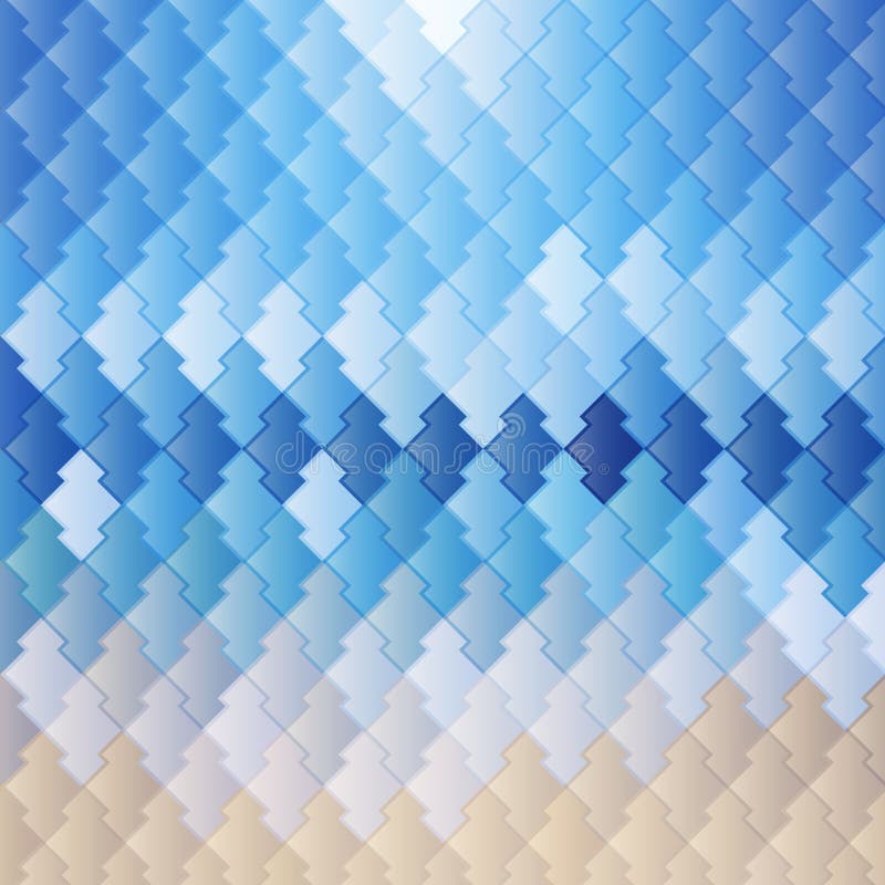Abstract Background Blue Tiles Stock Vector - Illustration of fabric ...
