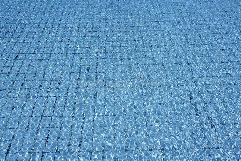 Blue Tiles Pool Water Waves Perspective Stock Photo - Image of fresh ...