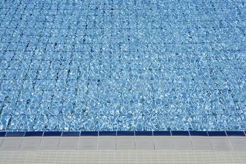 Blue Tiles Pool Water Waves Perspective Stock Image - Image of backdrop ...