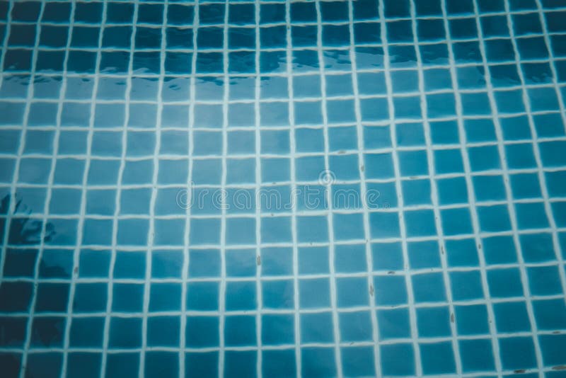 Blue Tiles Swimming Pool Water Reflection Texture Stock Photo - Image ...
