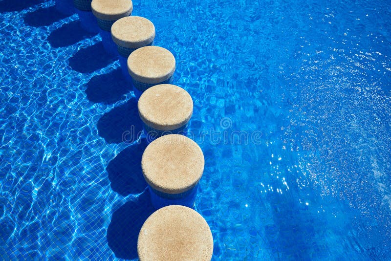 Blue Tiles Swimming Pool Water Texture Stock Image - Image of summer ...