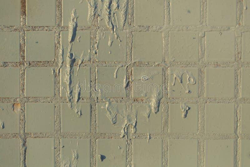 Blue Tiles on Wall in Paint. Painted Tiles of Building Stock Image ...