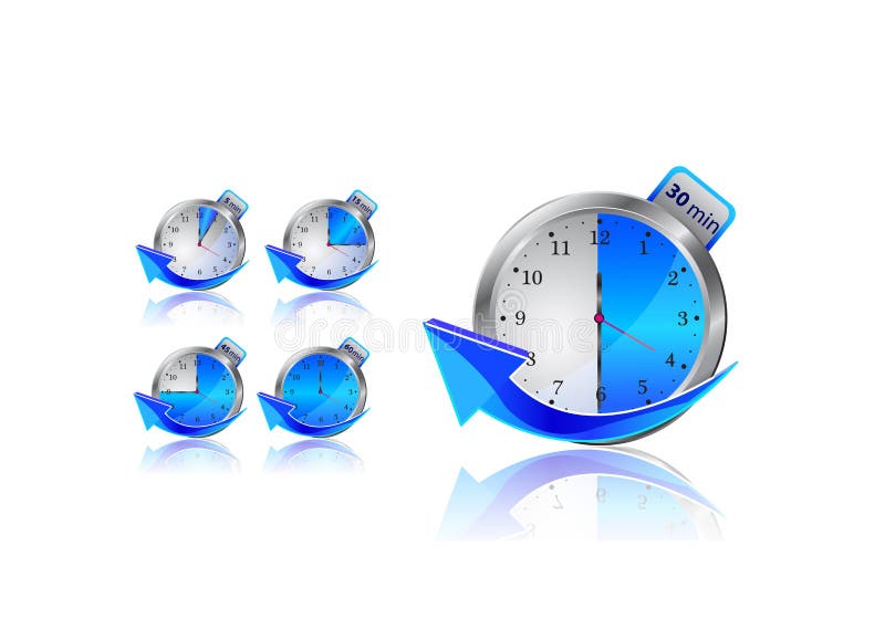 Timer Clocks Vector Watch Stopwatch Countdown Symbol Hour Illustration ...