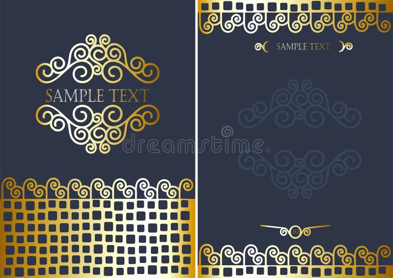 Blue title page stock vector. Illustration of romanticism - 10490072