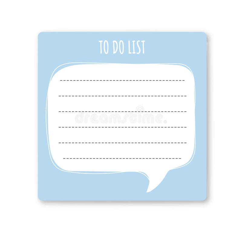 Blue to do list concept stock vector. Illustration of form - 280402006