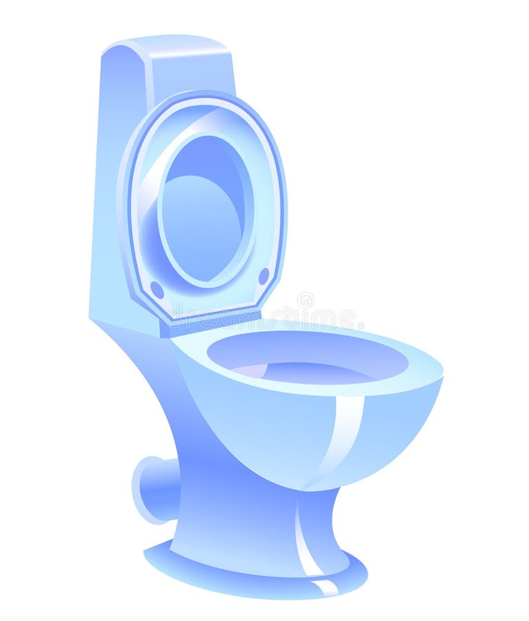 Blue Toilet Sign with White Woman and Man Symbols. WC Sign Stock Vector ...