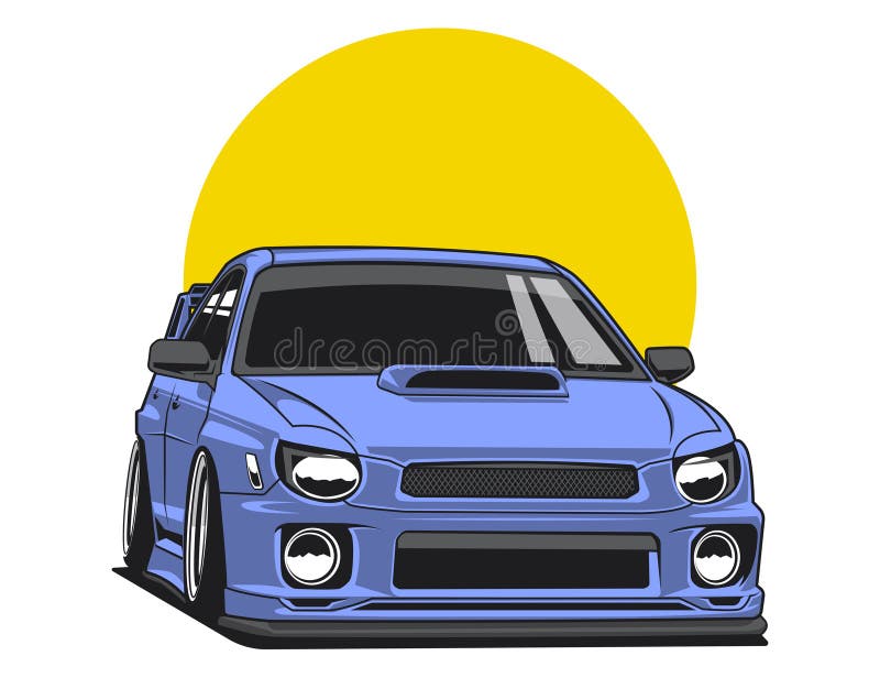 Blue Tone Car Vehicle Vector Design Illustration Graphic Stock Vector ...