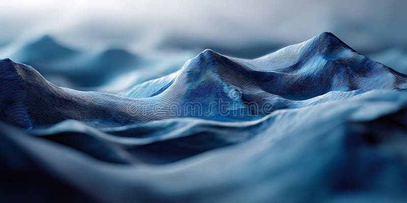 Blue-Toned Abstract Representation of Wind Wallpaper Background for ...