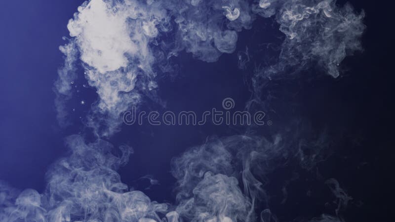 Blue Toned . Fog and Mist Effect on Black Background. Smoke Texture ...