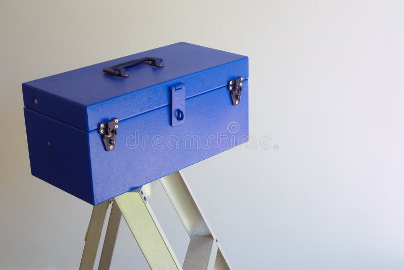 Blue tool box stock image. Image of metal, container, industrial - 3960331