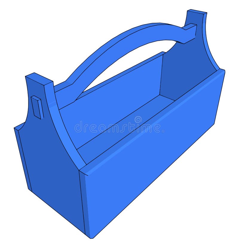 Blue Tool Box, Illustration, Vector Stock Vector - Illustration of ...