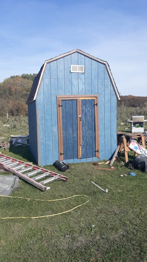 A Blue Shed Full of Murals in Bologna Italy Editorial Stock Photo ...