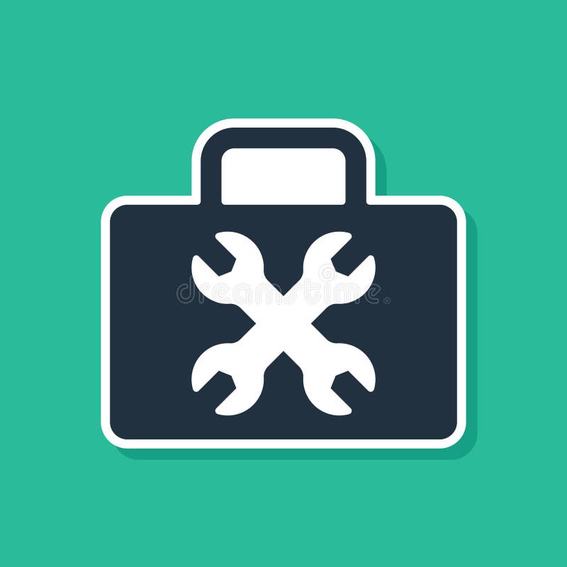 Blue toolbox stock illustration. Illustration of isolated - 11934648