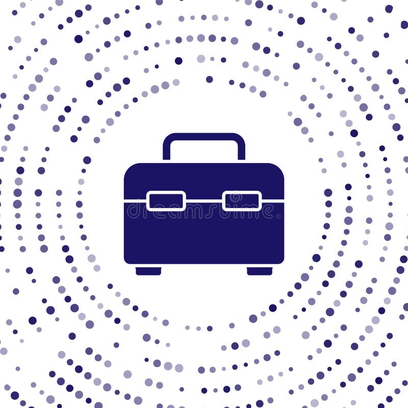 Blue Toolbox Icon Isolated on White Background. Tool Box Sign. Abstract ...