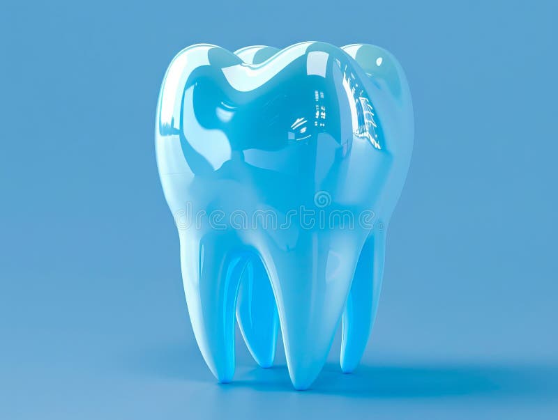A Blue Tooth is Shown on a Light Blue Background Stock Image - Image of ...