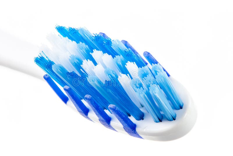 Blue Toothbrush Head stock image. Image of healthcare - 39035381