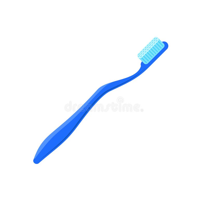 Blue Toothbrush on White stock illustration. Illustration of brush ...