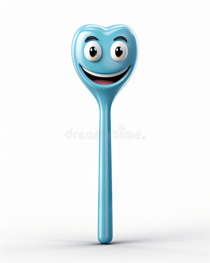 A Blue Toothbrush with a Smiley Face on it S Handle. Generative Ai ...