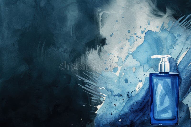 A Blue Toothpaste Bottle Sits on a Countertop, Ready for Use Stock ...