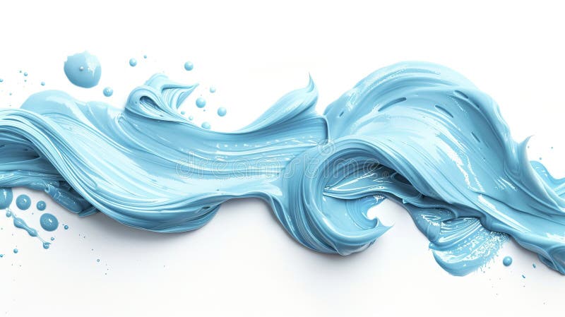 Blue Toothpaste Splash on White Background. Generated AI Stock ...