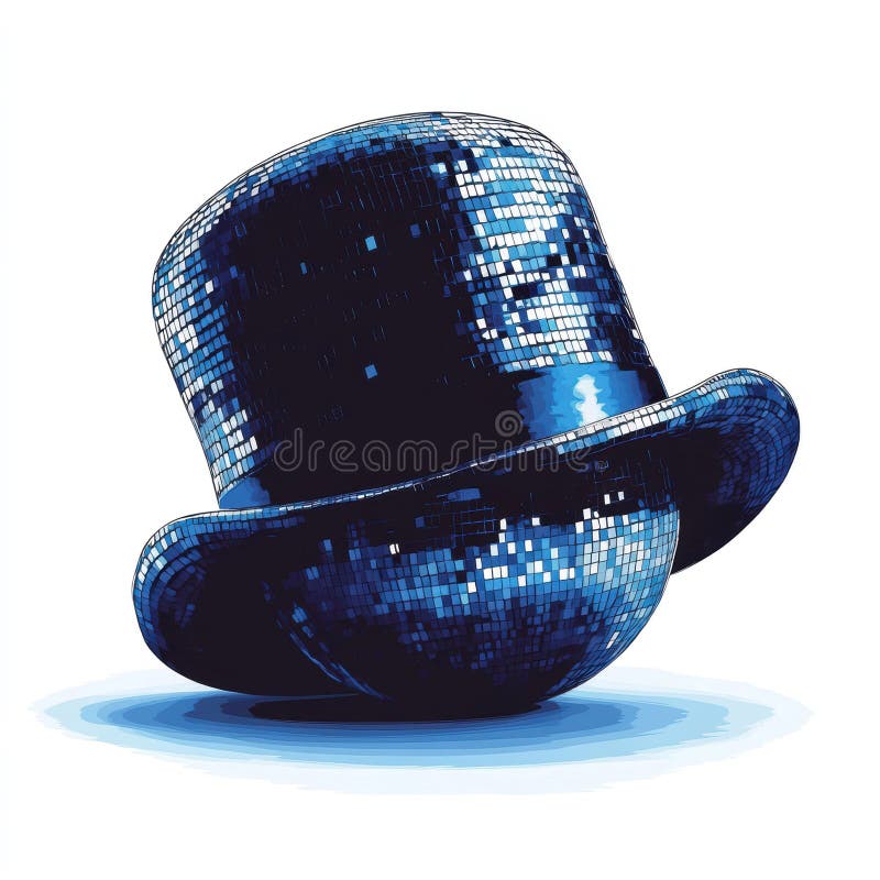 A Blue Top Hat with a St Patricks Day Pattern Sparkles, Creating a ...