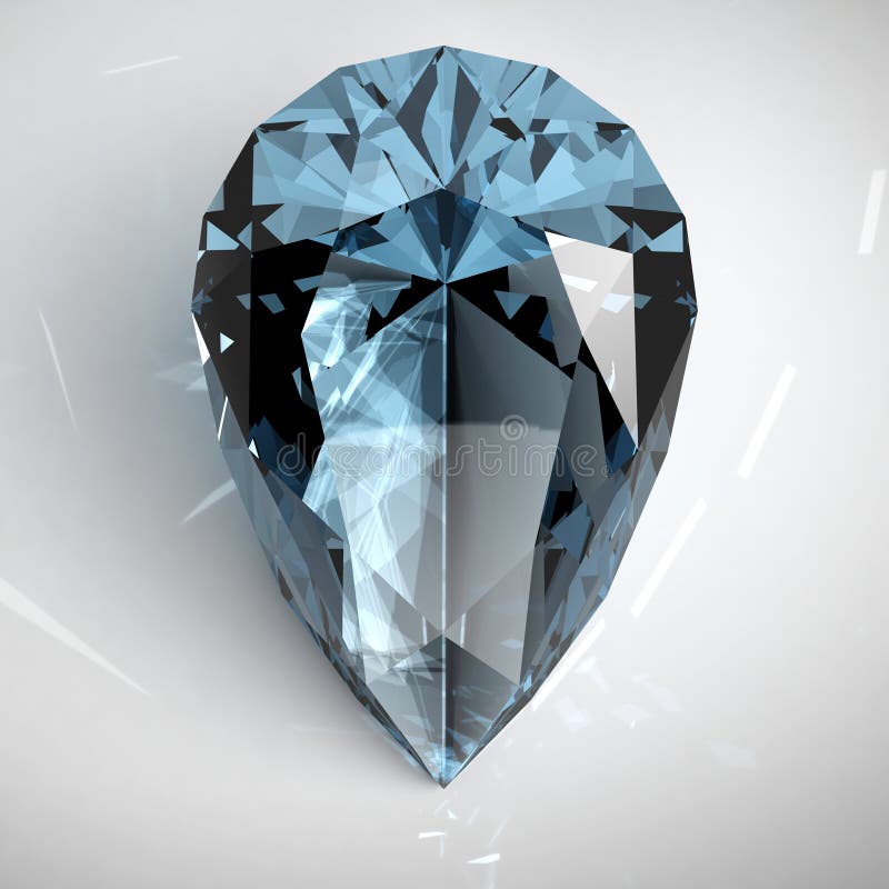 Natural Blue Topaz Crystal stock image. Image of clarity - 9155957