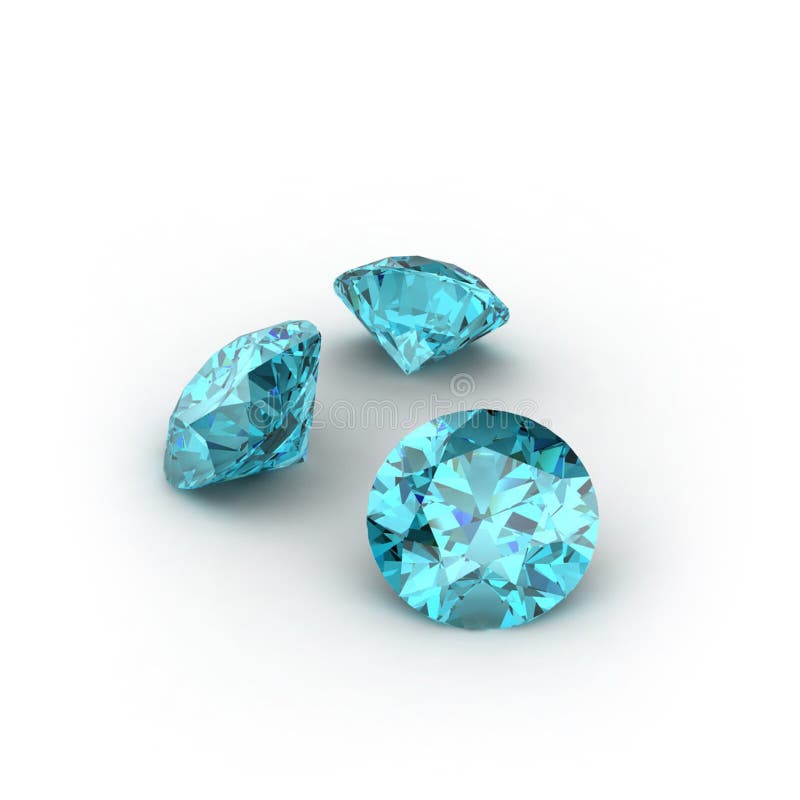 3D Topaz - 18 Blue Gems stock illustration. Illustration of clear ...