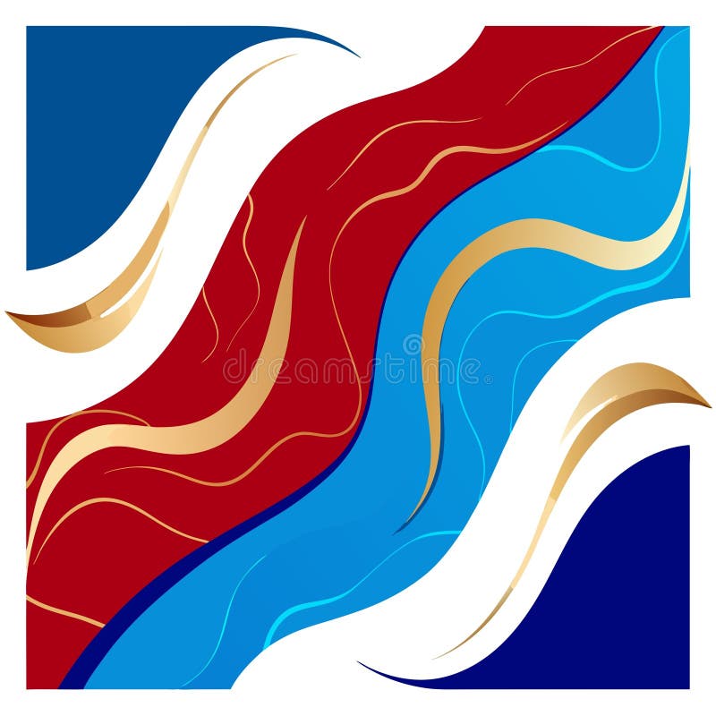 Blue Topaz. Red Ruby. and Gold Liquid Waves Wallpaper. Marbles Texture ...