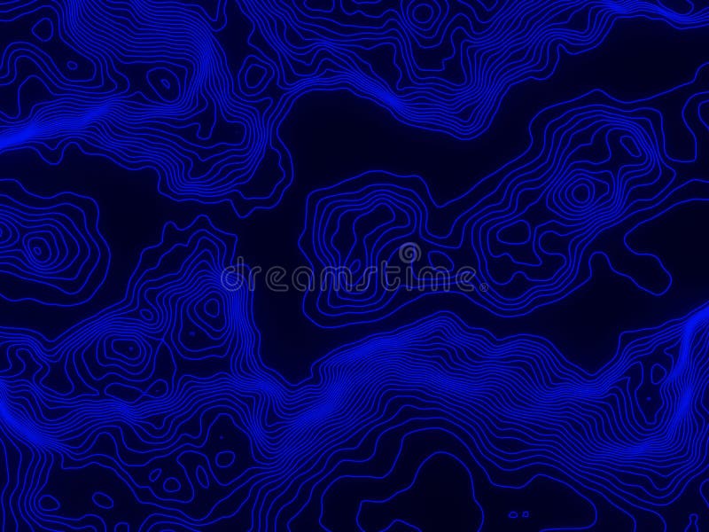 Topographic Terrain. Contour Line Map Stock Illustration - Illustration ...