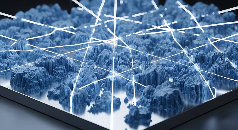 Blue Topological Matrix Structure Stock Illustrations – 2 Blue ...