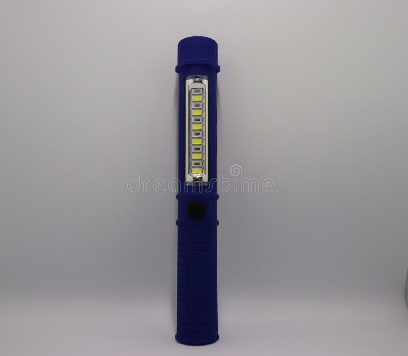 Blue Torch on White Background Stock Photo - Image of illumination ...