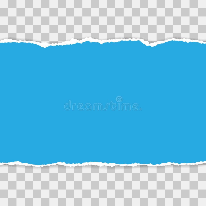 Blue Torn Paper. Vector Illustration with Shadows Stock Vector ...