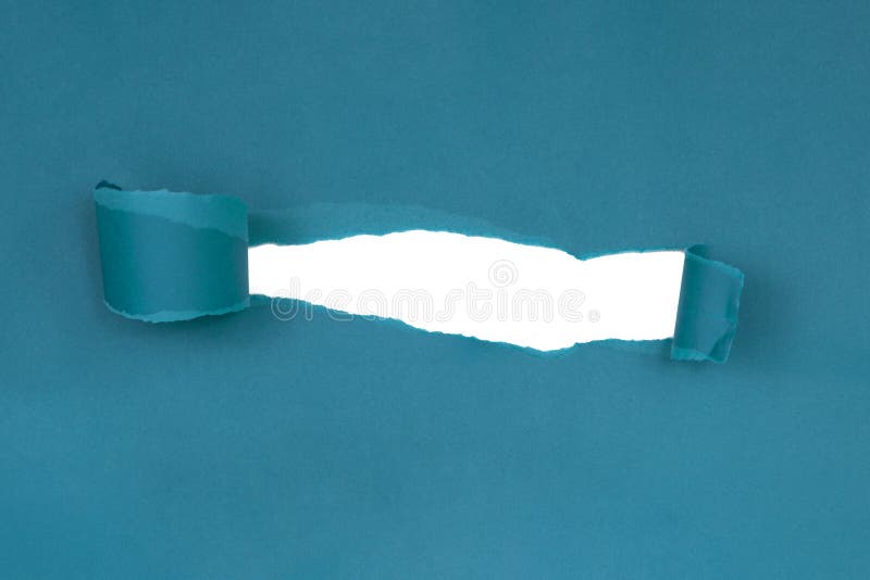 Blue Torn Sheet of Paper with Whole Space for Text Isolated Stock Image ...