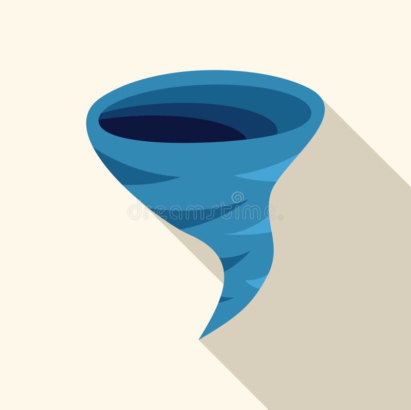 Blue Tornado Rotating and Forming a Vortex with Long Shadow Stock ...