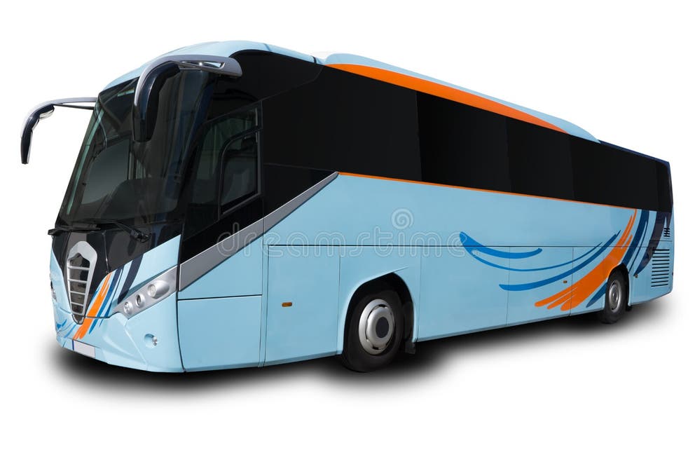 Blue Tour Bus stock photo. Image of automotive, ride - 68421556