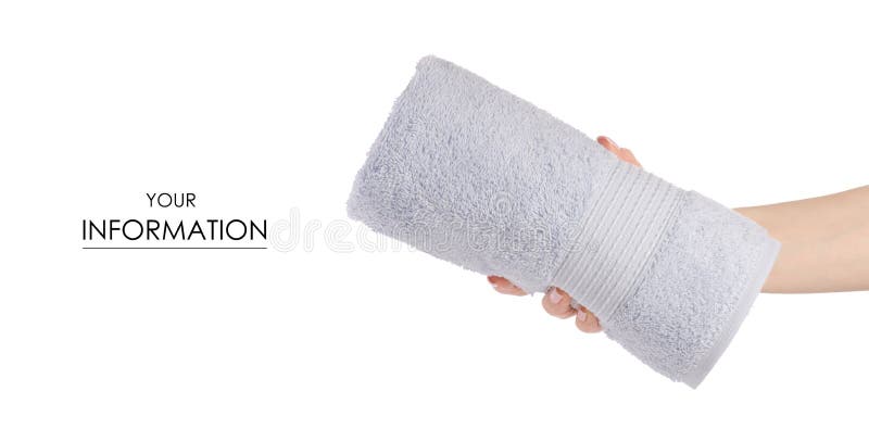 The Blue Towel Roll in Hand Pattern Stock Photo - Image of hygiene ...