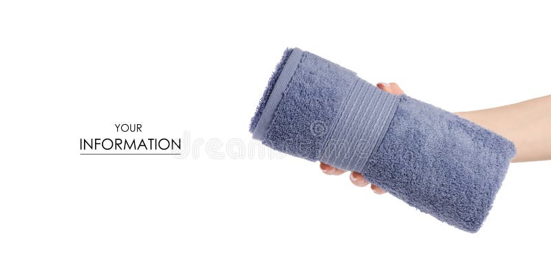 The Blue Towel Roll in Hand Pattern Stock Image - Image of dust ...