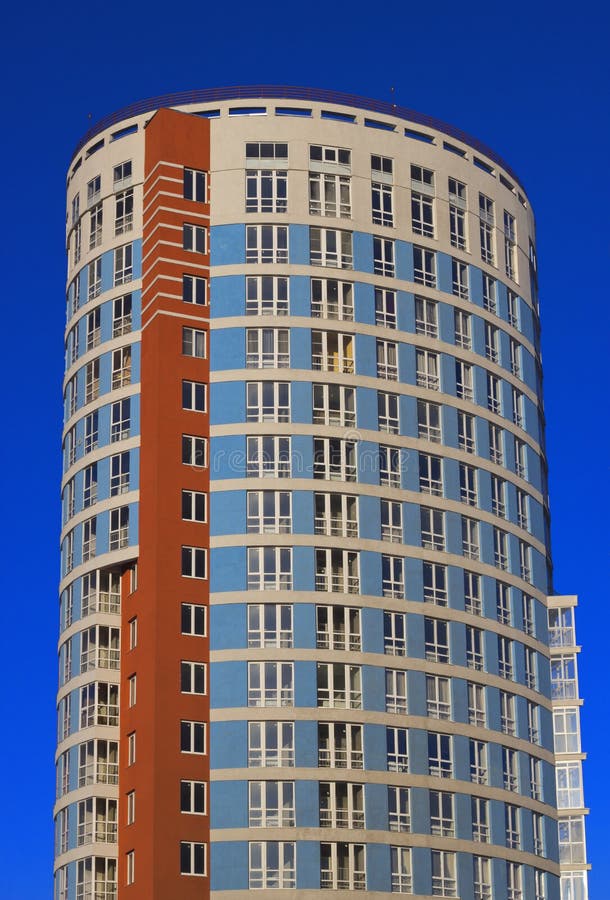 Blue tower stock photo. Image of center, building, color - 24454290
