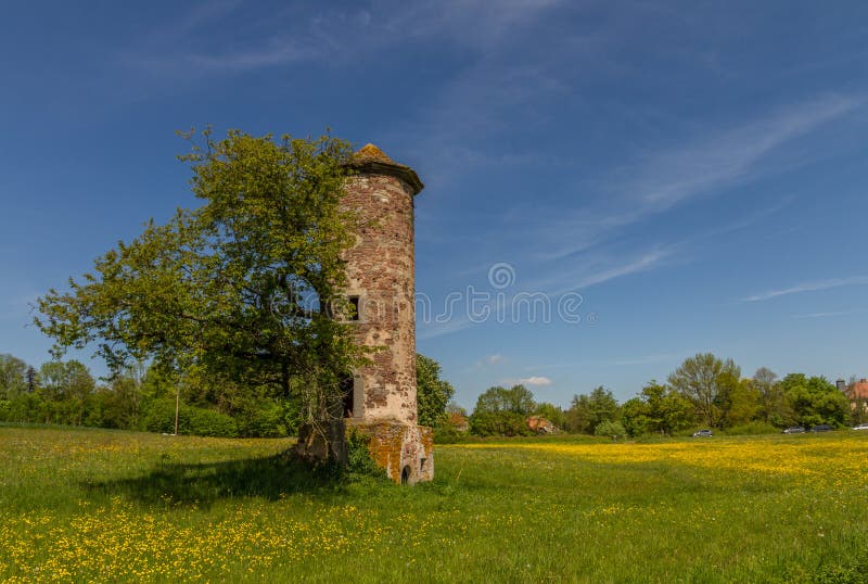 Blue tower stock image. Image of brafrac14, weissenbrunn - 54540319