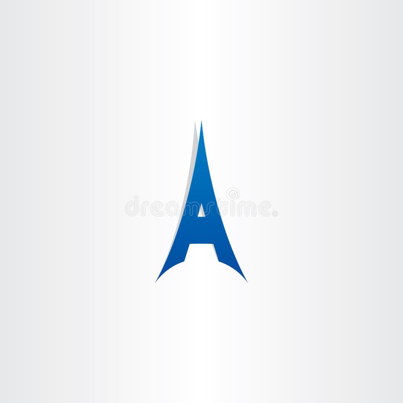 Blue Tower Letter a Logo Icon Stock Vector - Illustration of identity ...