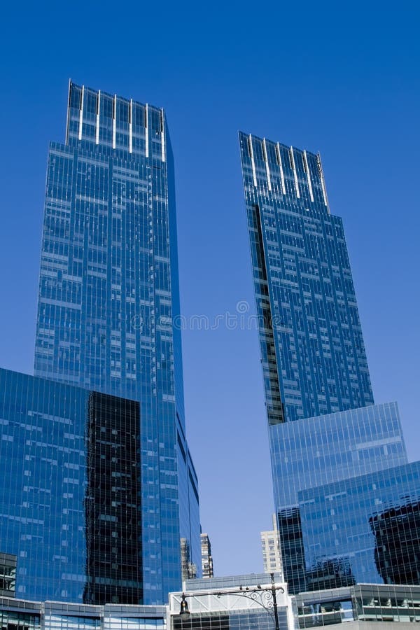 Blue towers stock image. Image of manhattan, blue, glass - 3185217