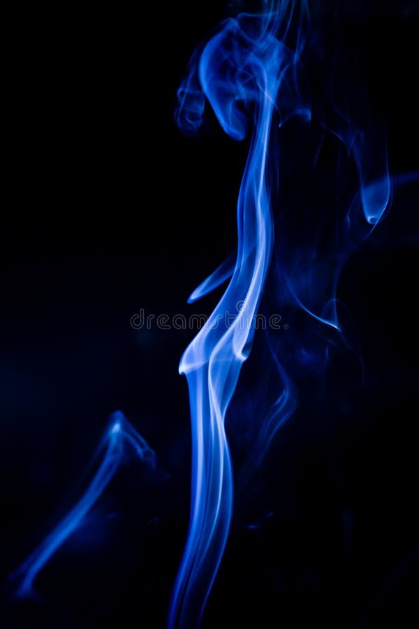 Blue Toxic Fumes Movement On A Black Background Stock Image - Image of ...