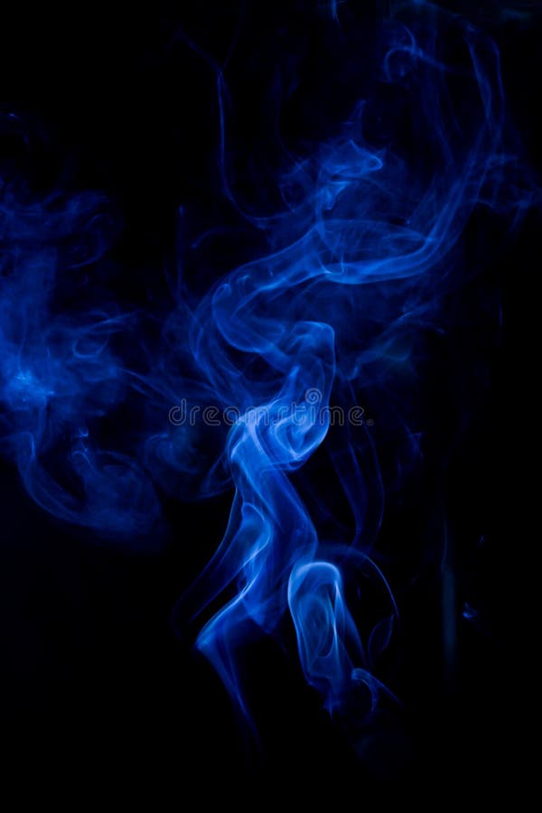 Blue Toxic Fumes Movement on a Black Background Stock Image - Image of ...