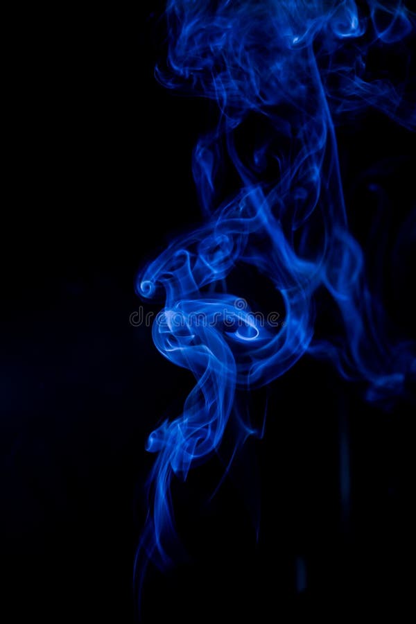 Blue Toxic Fumes Movement on a Black Background Stock Photo - Image of ...